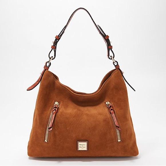 Dooney & Bourke | Bags | Dooney Bourke Brown Suede Cooper Hobo | Poshmark